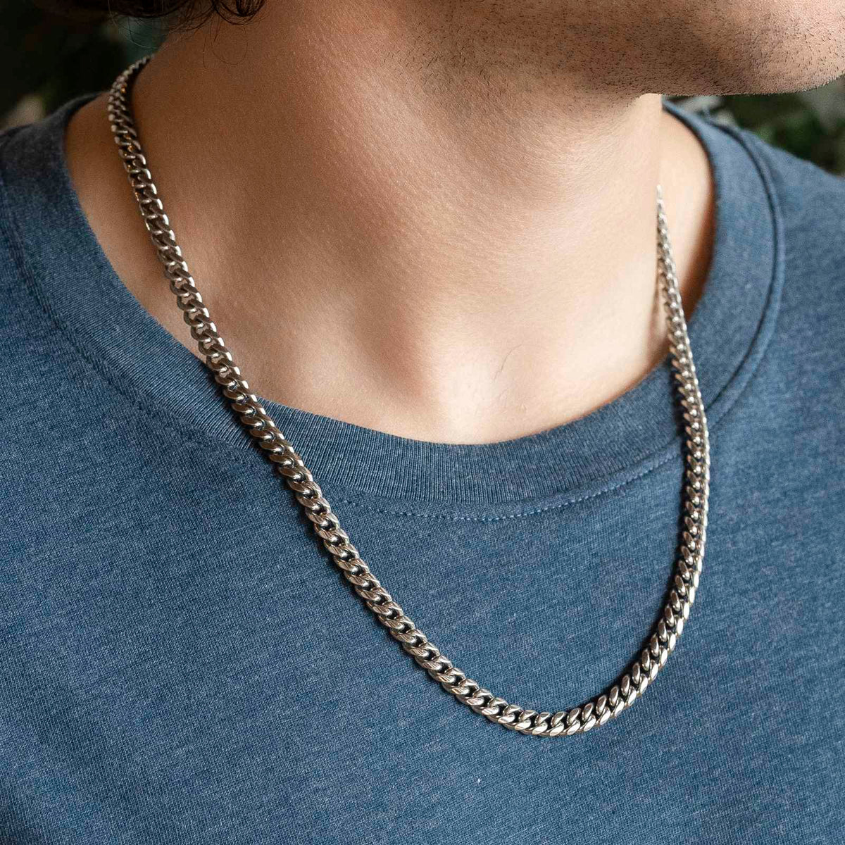 Cuban Link Chain White Gold 6mm | The Gold Gods