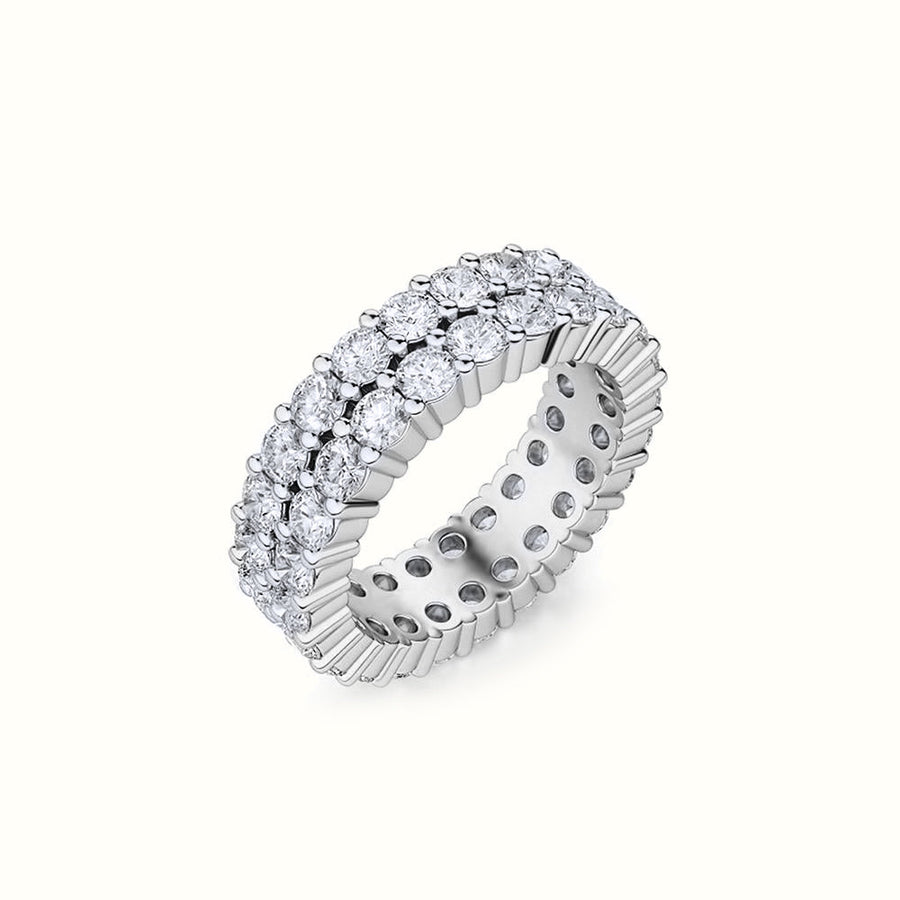 Women's Vermeil Dual Diamond Eternity Ring | The Gold Gods