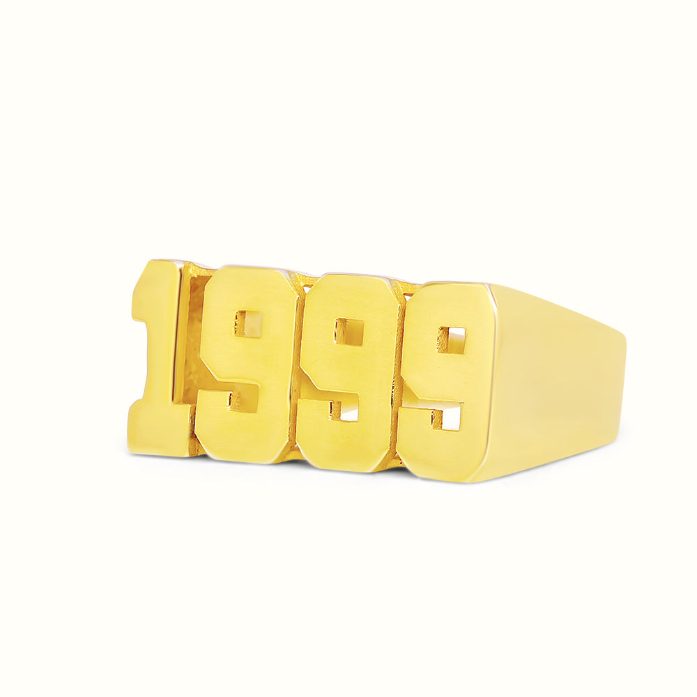 Men's Vermeil Custom Year Ring | The Gold Goddess – The Gold Gods