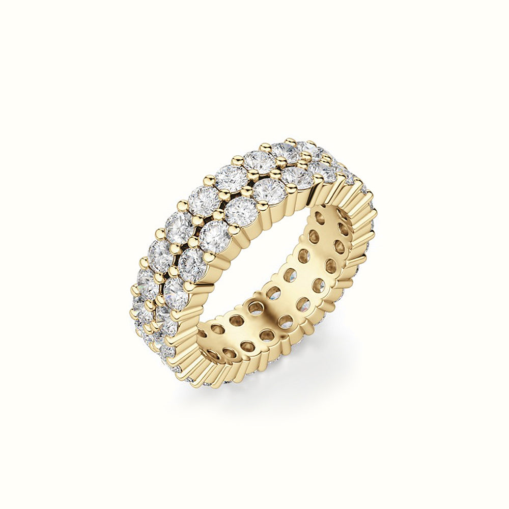 Women's Vermeil Dual Diamond Eternity Ring | The Gold Gods