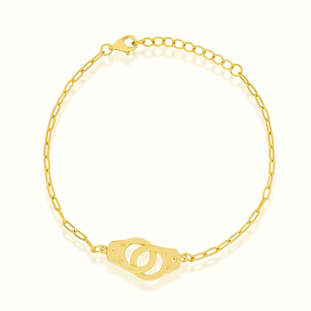 Women's Vermeil Mini Handcuffs Bracelet | The Gold Gods