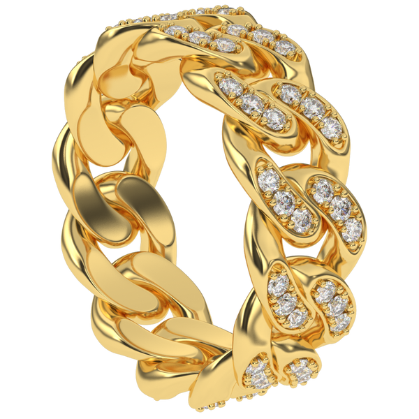 Diamond Cuban Link Rings | The Gold Gods