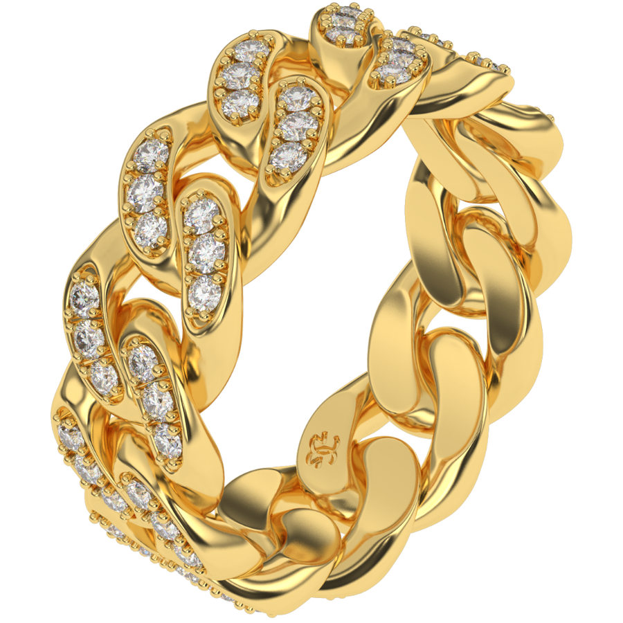Diamond Cuban Link Rings | The Gold Gods