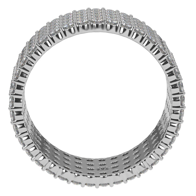 4 Row Diamond Stacked Eternity Ring | The Gold Gods