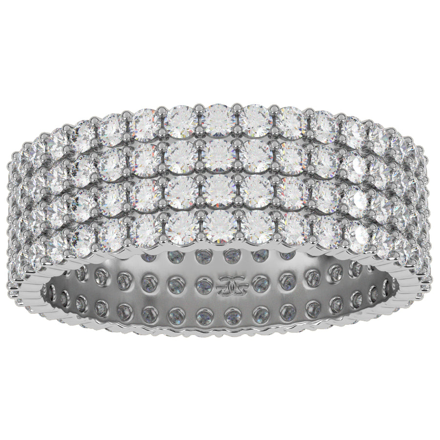 4 Row Diamond Stacked Eternity Ring | The Gold Gods