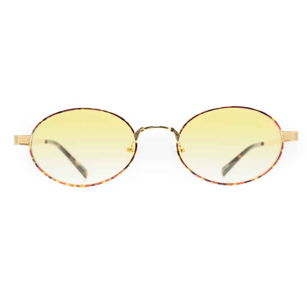 Ares Sunglasses Tortoise Rim Yellow Lense | The Gold Gods