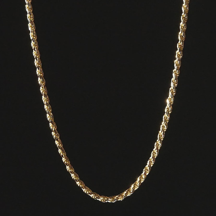 Solid Gold Rope Chain 4mm | The Gold Gods