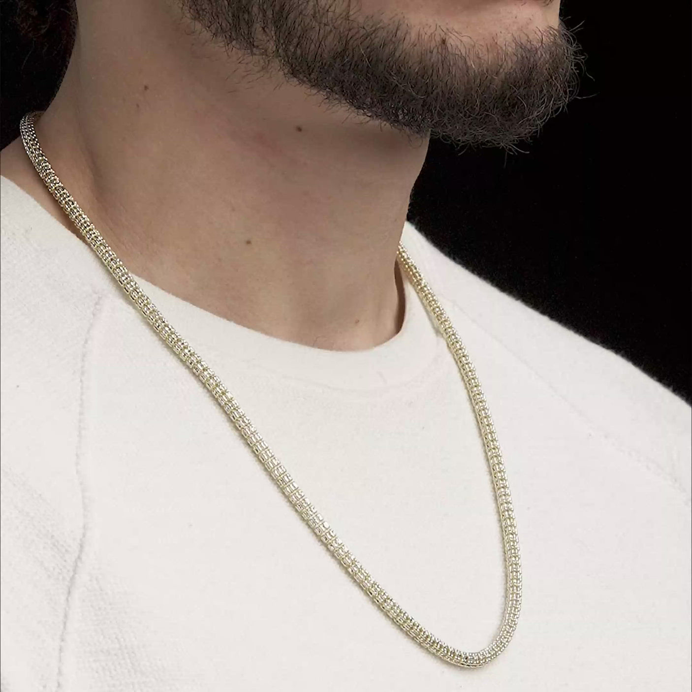 Men's Solid Gold Ice Link Chain | The Gold Gods