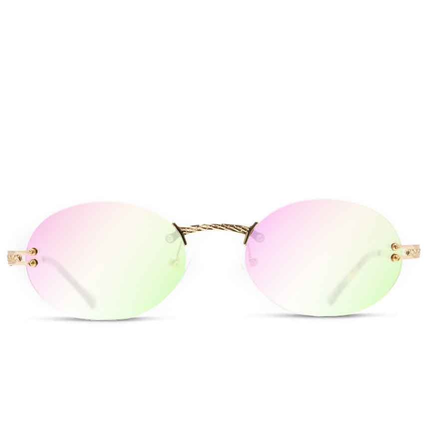 Helios Round Frameless Sunglasses | The Gold Gods