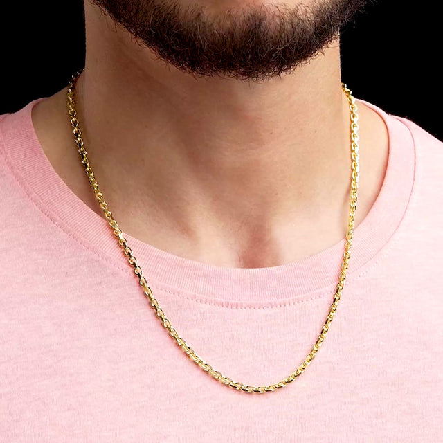 Solid Gold Cable Chain 10k - 14k | The Gold Gods