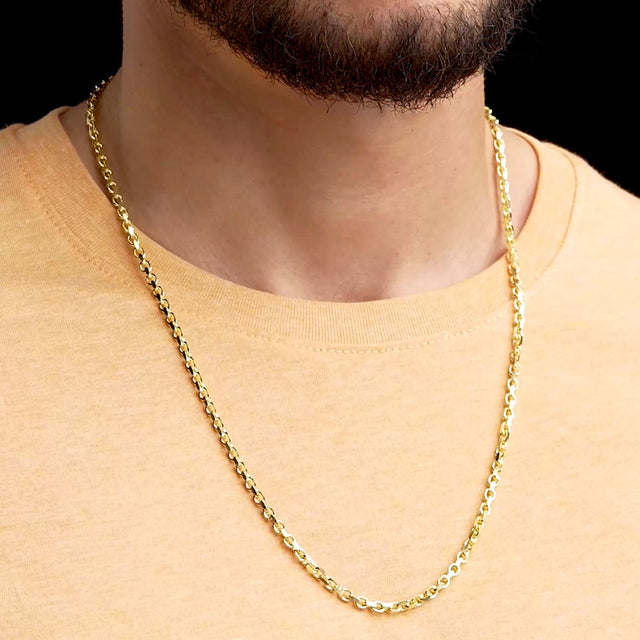 Solid Gold Cable Chain 10k - 14k | The Gold Gods