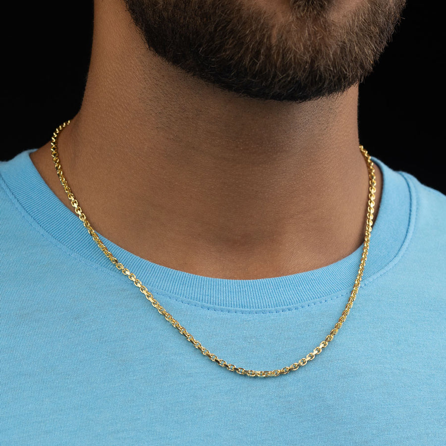 Solid Gold Cable Chain 10k - 14k | The Gold Gods