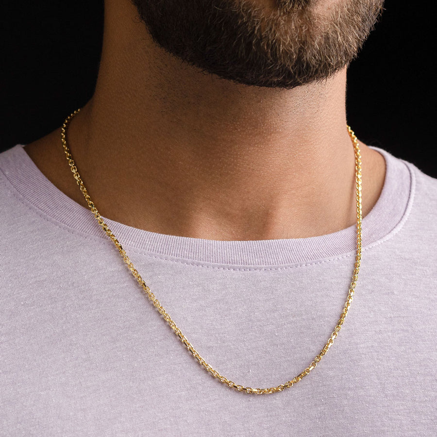 Solid Gold Cable Chain 10k - 14k | The Gold Gods