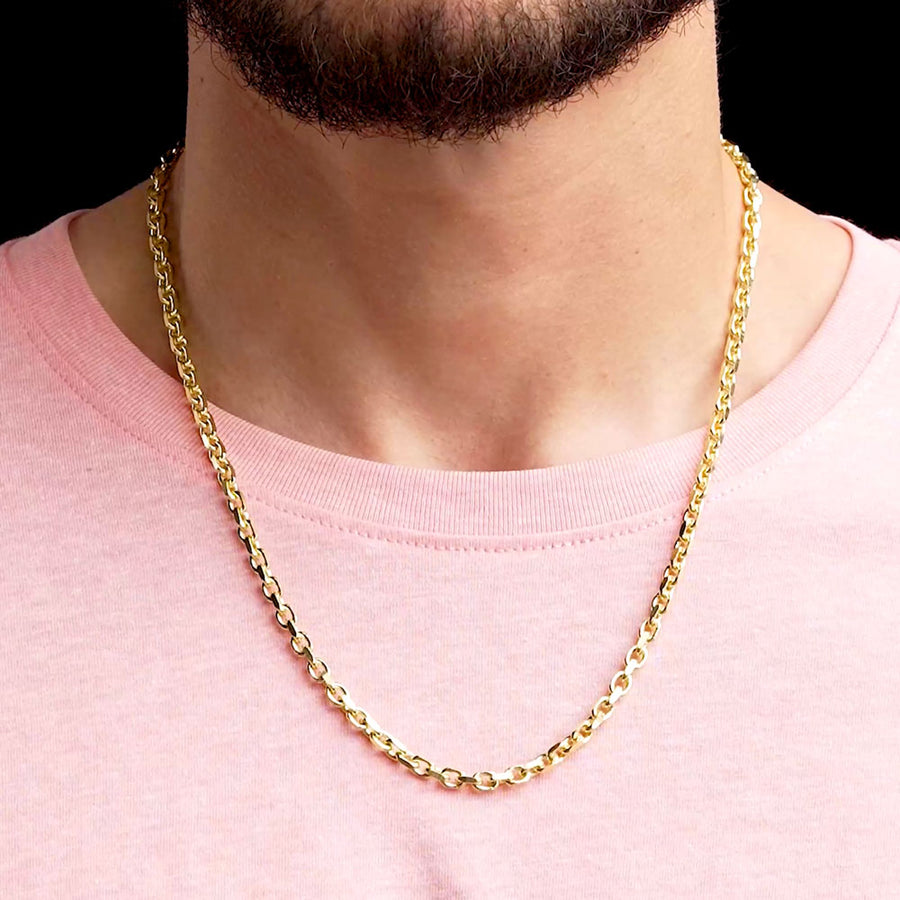 Solid Gold Cable Chain 10k - 14k | The Gold Gods